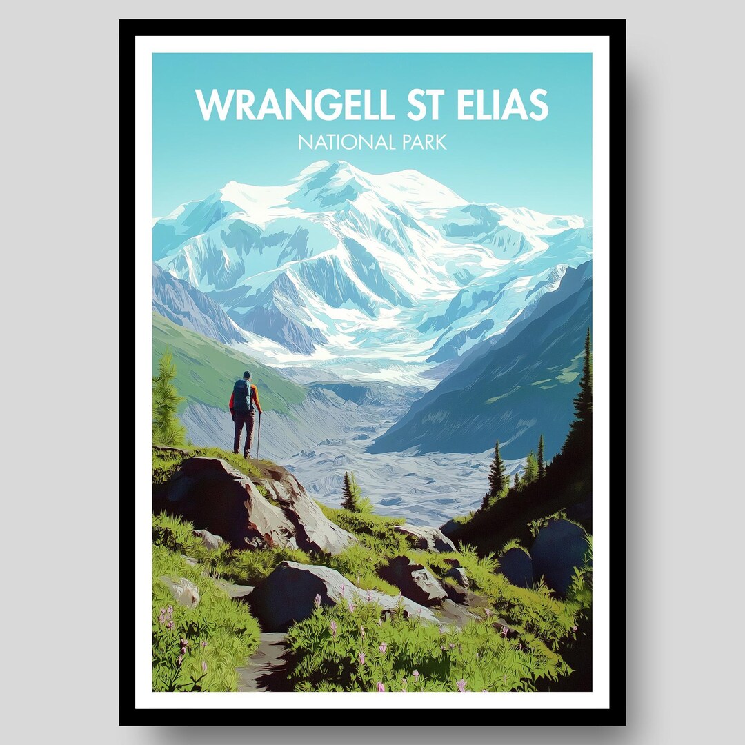 Wrangell St Elias Poster - Alaska Poster - Wrangell St Elias Print ...