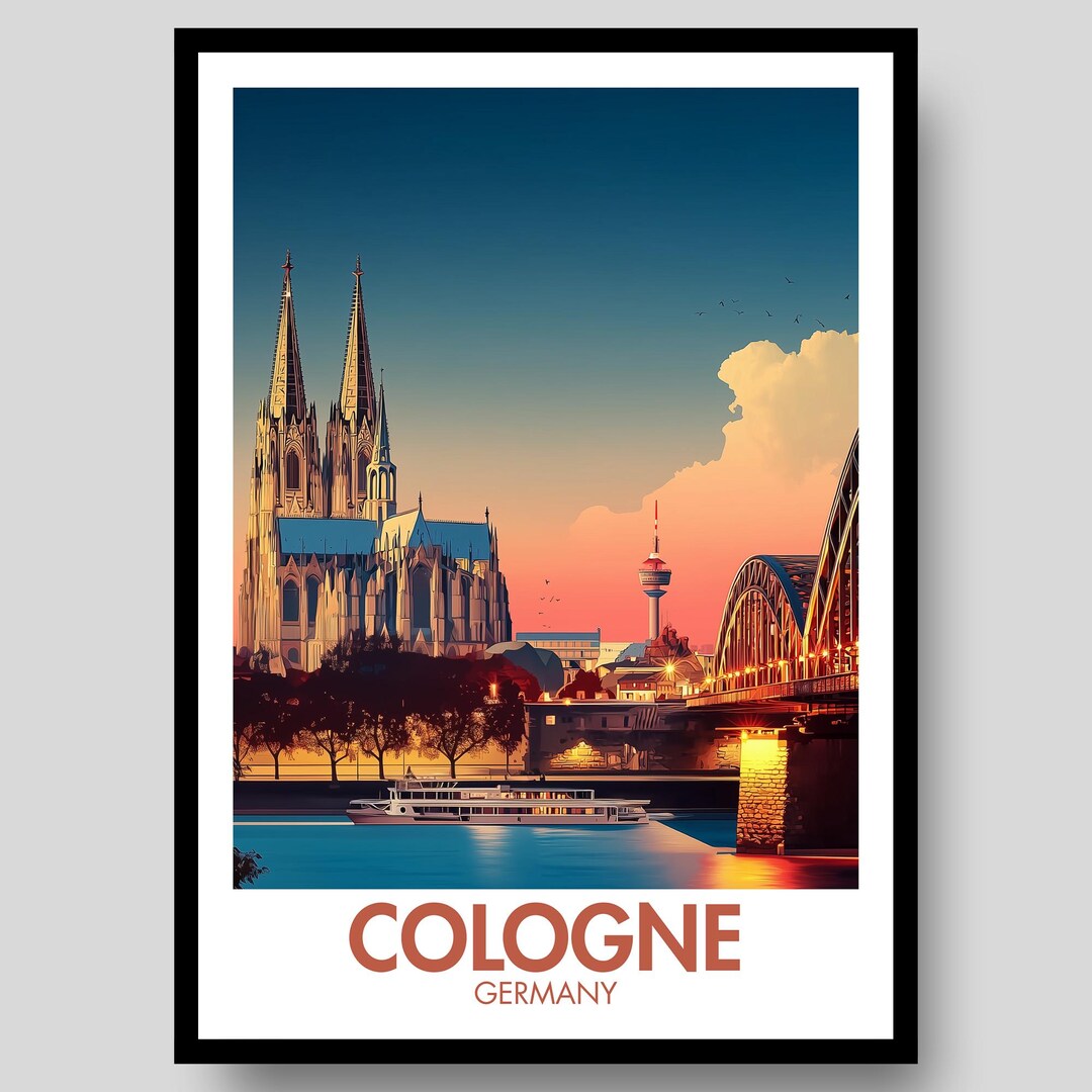 Cologne Poster - Germany Wall Art - Cologne Print - Koln - Etsy UK