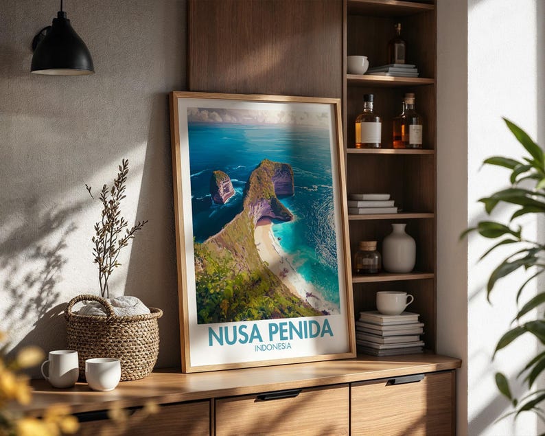 Nusa Penida Travel Poster – Dramatic Cliffs, Bali Indonesia - Etsy Canada