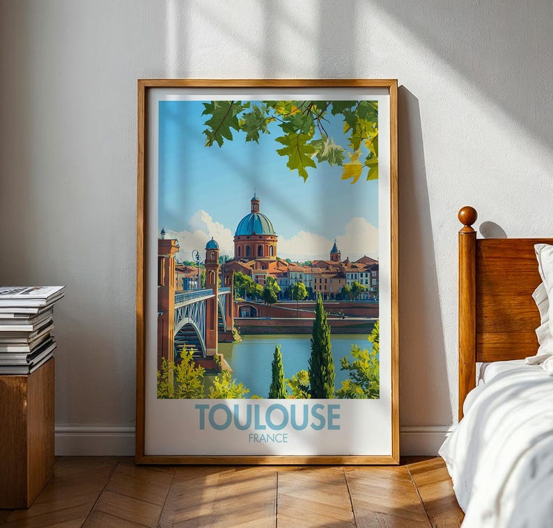 Toulouse France Travel Poster - French Wall Art Print - Etsy UK