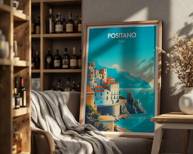 Positano Poster - Amalfi Coast Print - Italian Wall Art - Positano ...