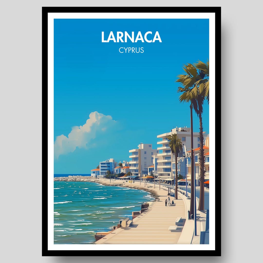 Larnaca Poster - Cyprus Poster - Larnaca Print - Larnaca Wall Art ...
