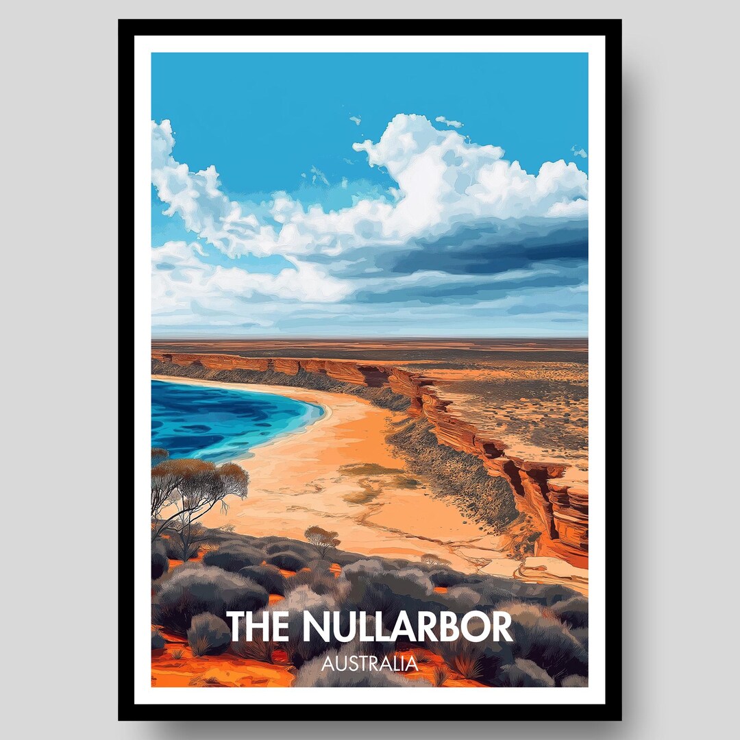 The Nullarbor Poster - Australian Wall Art - Nullarbor Plains - the ...