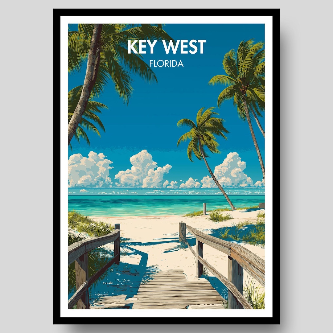 Key West Poster - Florida - Key West - Key West Print - Miami Poster ...