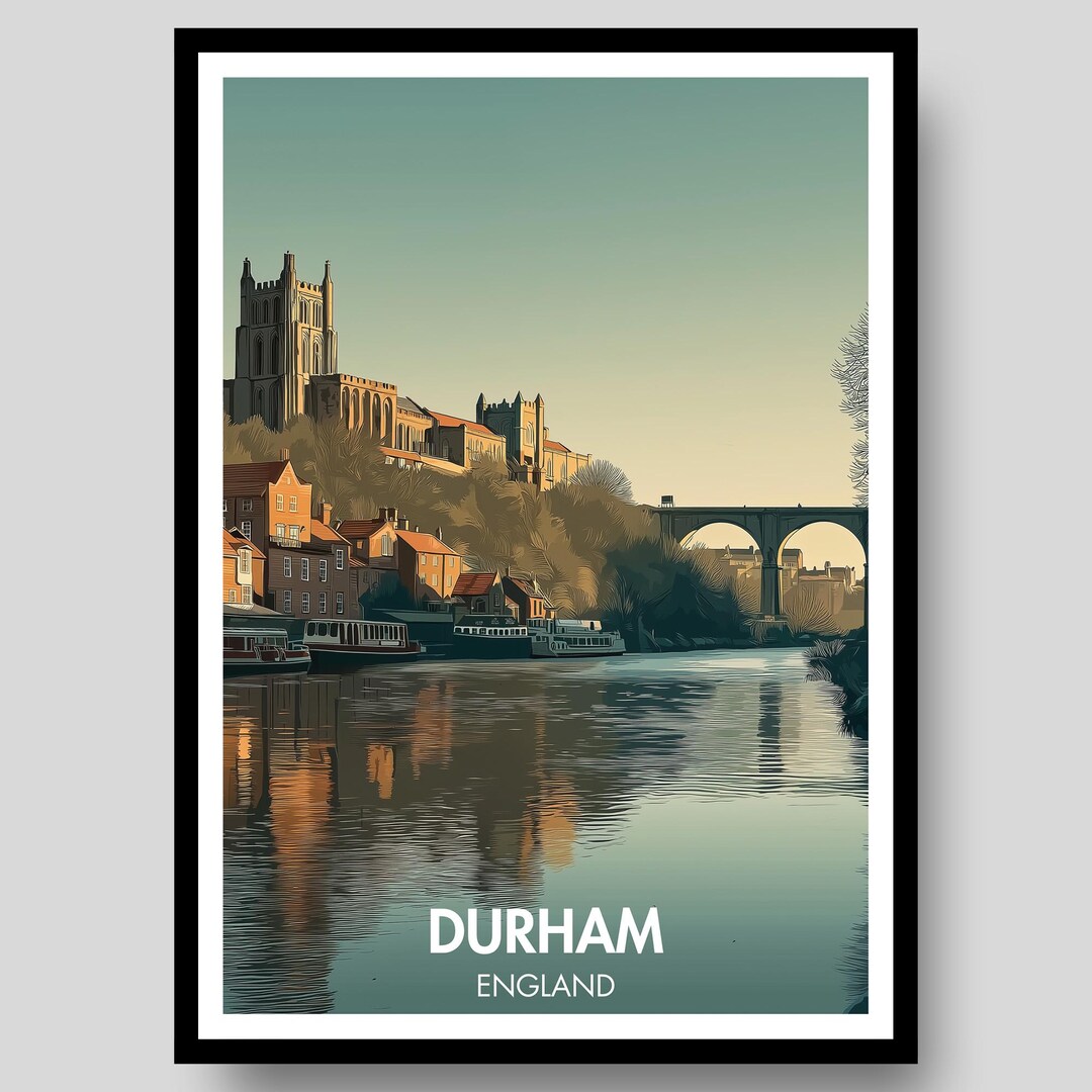 Durham Poster - Durham Art Print - Durham Illustration - Durham ...