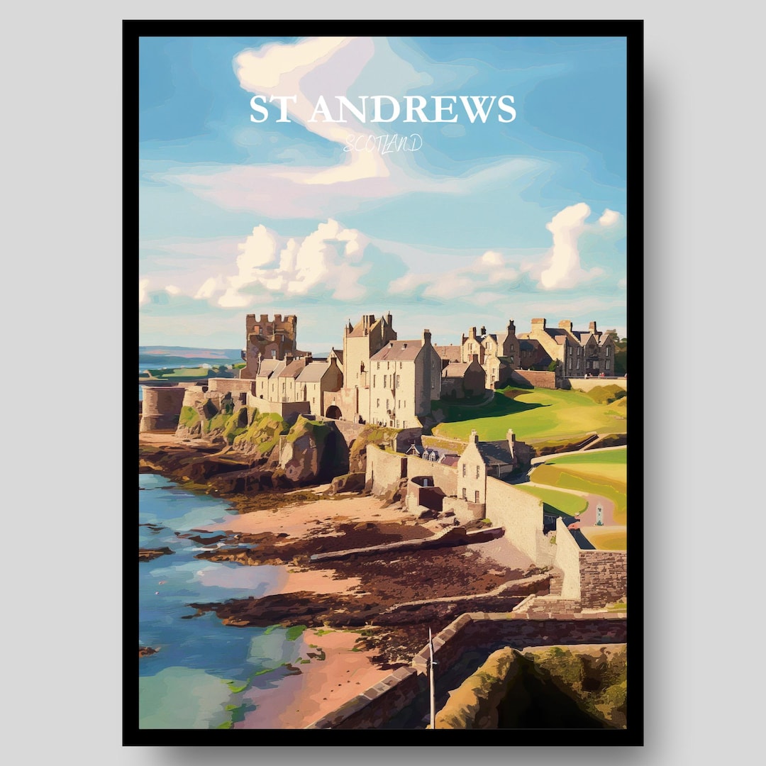 St Andrews Poster - Scottish Wall Art - Scotland Poster - St Andrews ...