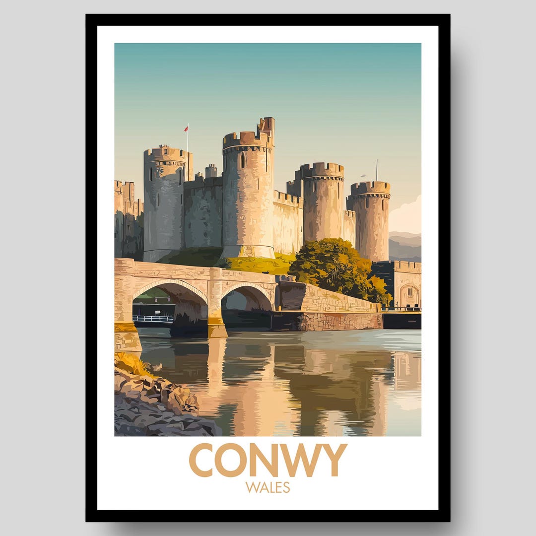 Conwy Poster - Welsh Poster - Wales Poster - Conwy - Wales Print ...