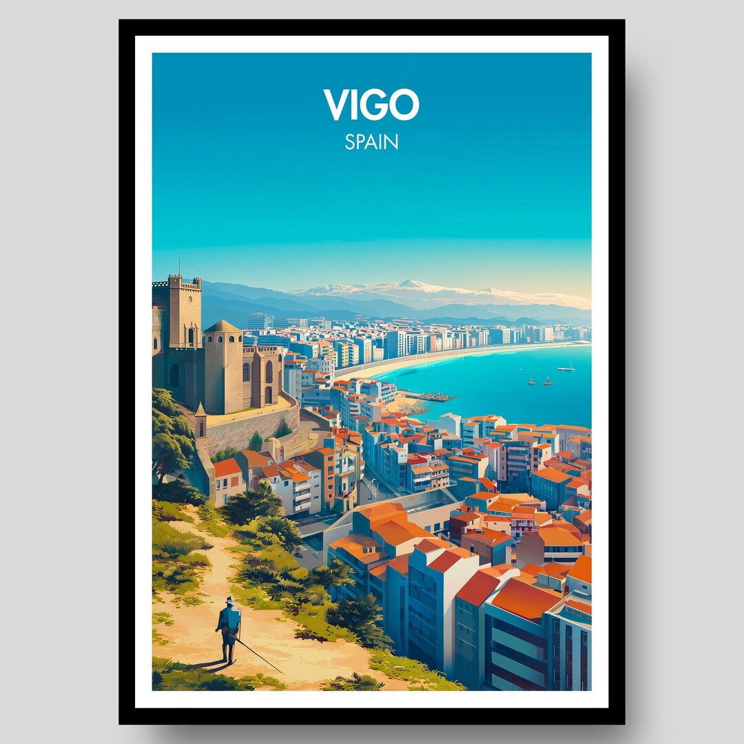 Vigo Poster - Spanish Wall Art - Vigo Print - Spain Decor - Etsy