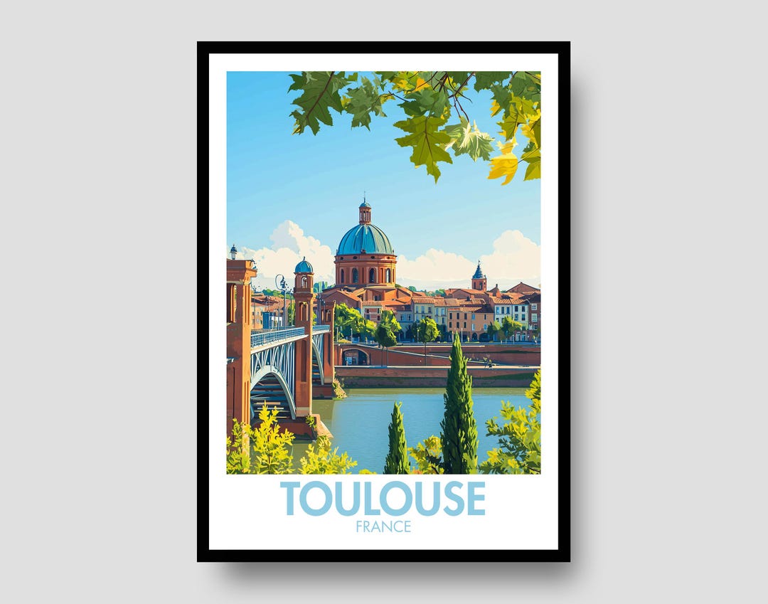 Toulouse France Travel Poster - French Wall Art Print - Etsy UK