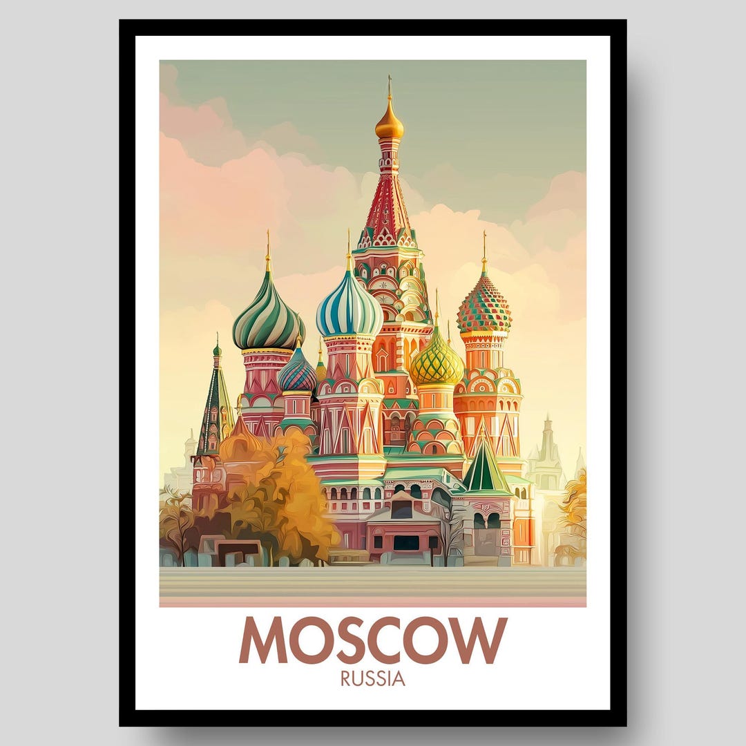 St Basil's Cathedral Print – Moscow Russia Travel Poster - Etsy