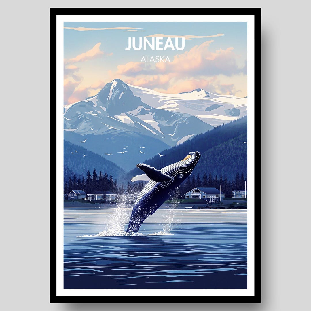 Juneau Poster - Alaska Poster - Juneau - Humpback Whale Poster - Juneau ...