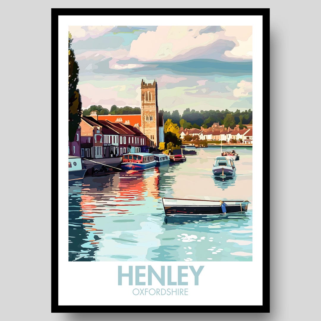 Henley Poster - Royal Henley Regatta - Oxfordshire - UK Wall Art ...