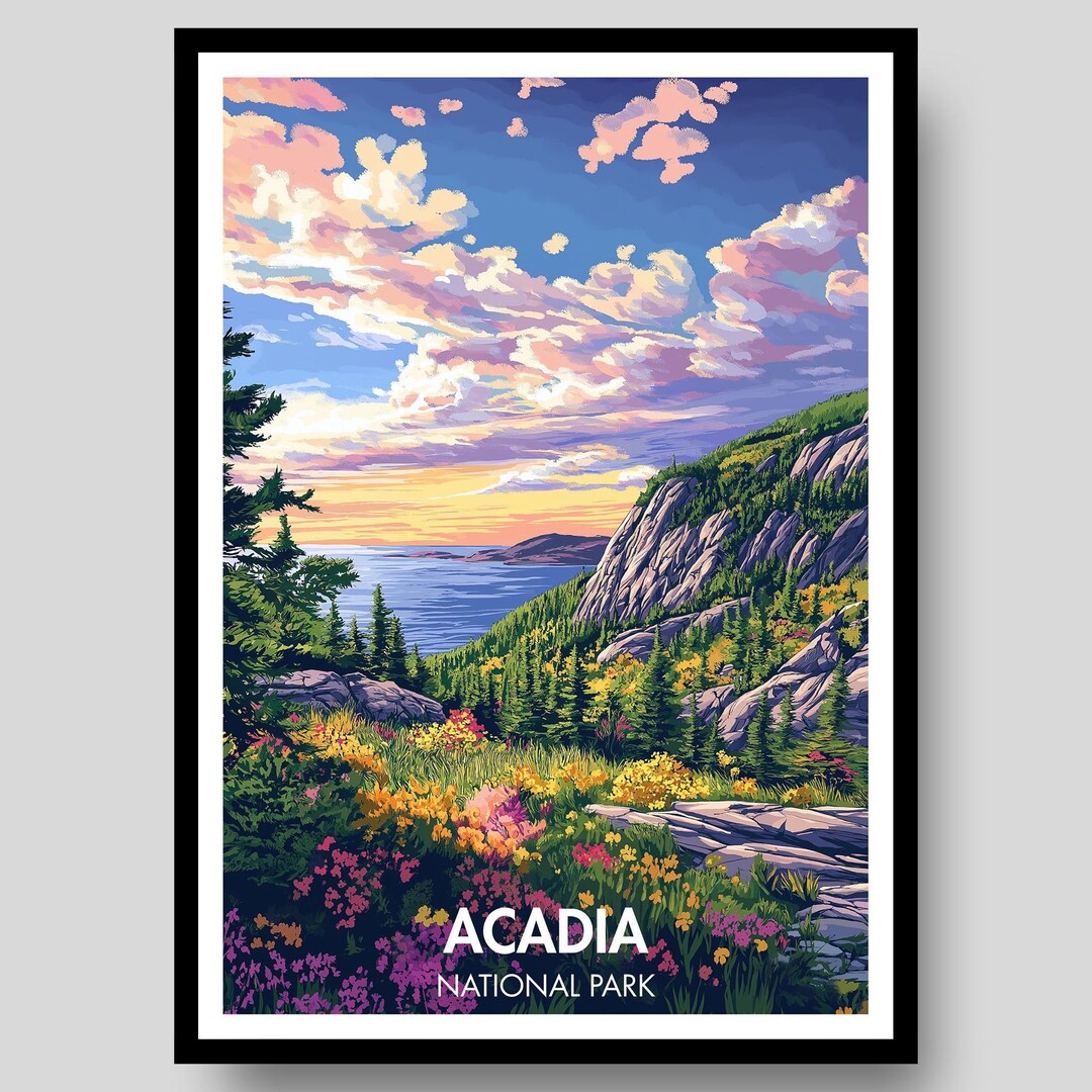 Acadia National Park Poster - Maine Poster - Acadia National Park ...