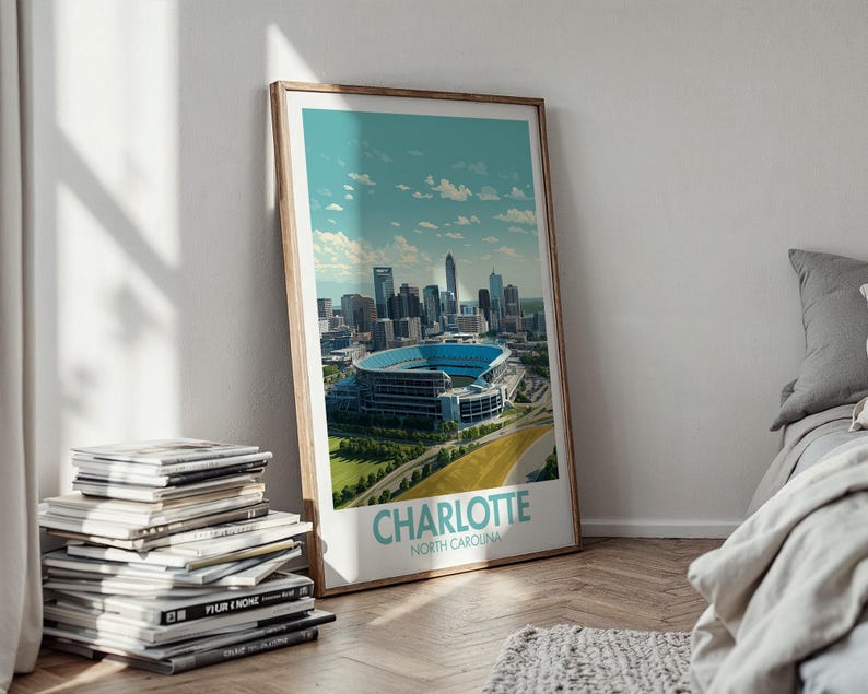 Charlotte Poster - North Carolina Poster - Charlotte - Charlotte Print ...