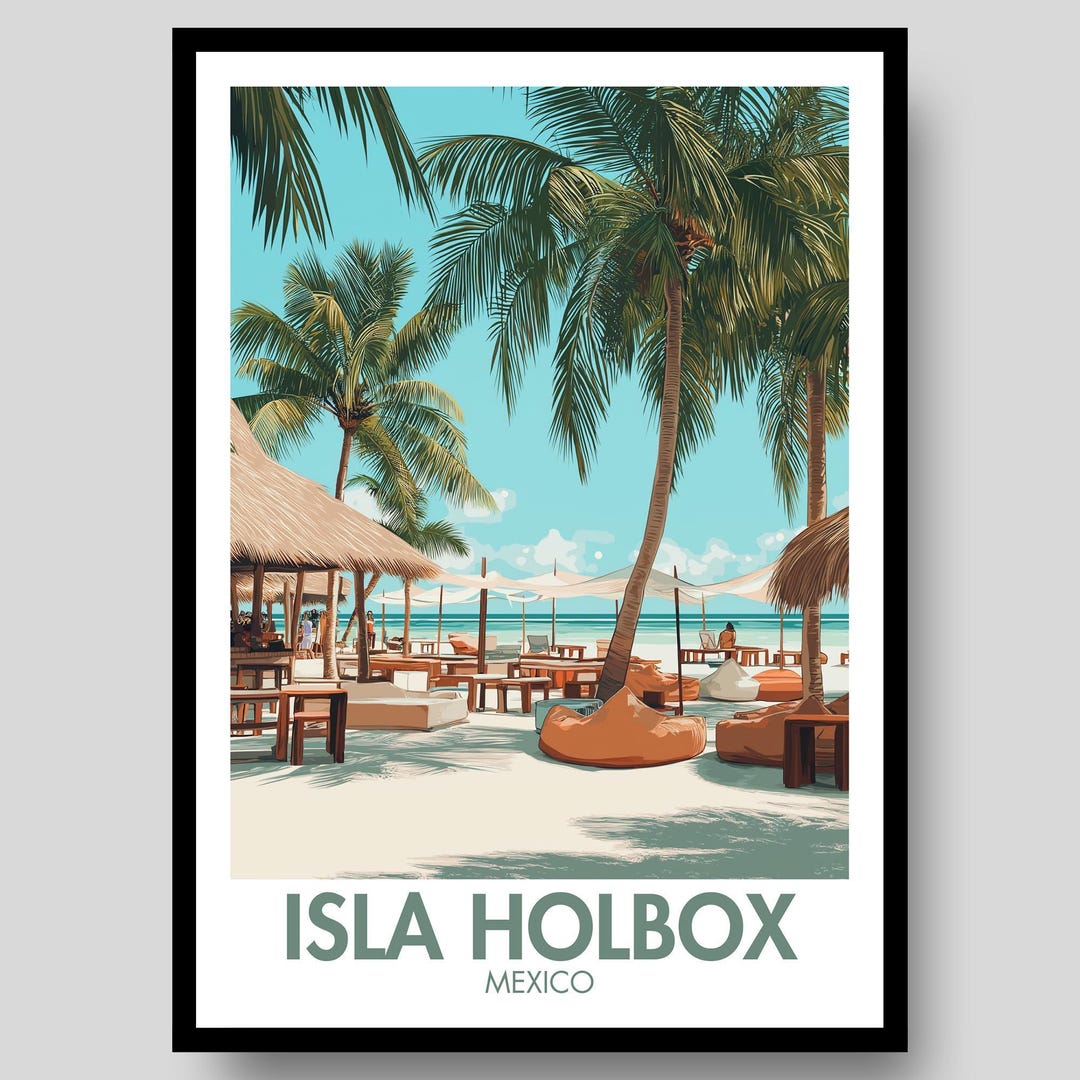 Isla Holbox Poster - Mexico Poster - Isla Holbox - Mexican Wall Art ...