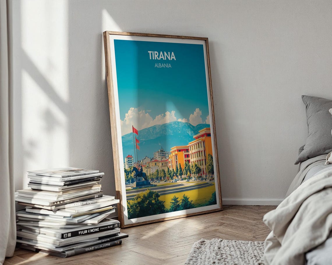 Tirana Poster - Albania Wall Art - Tirana Print - Albanian Decor - Etsy