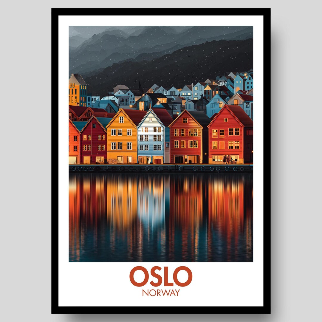 Oslo Poster - Oslo Print - Norway Poster - Oslo - Norway - Norwegian ...
