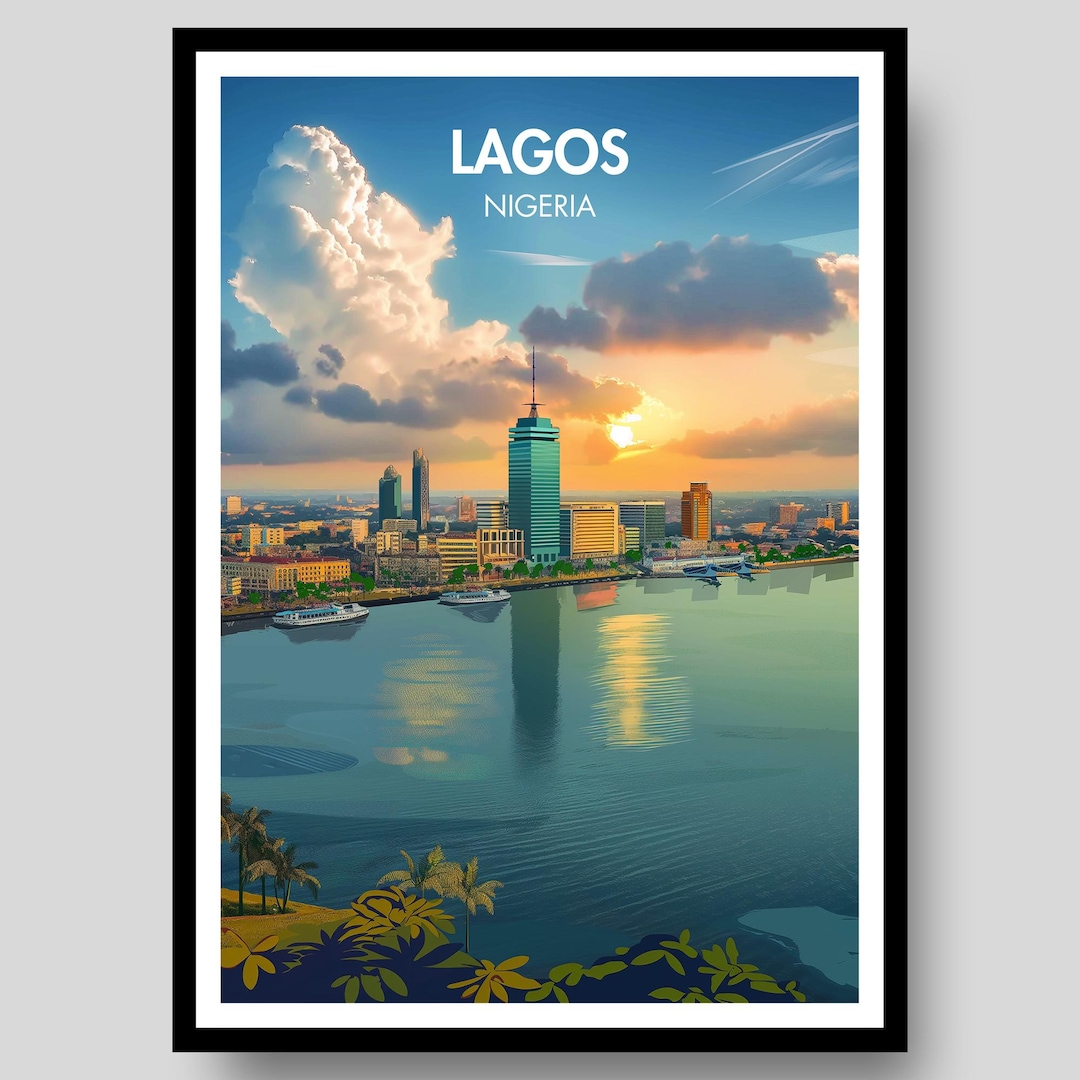 Lagos Poster - Nigeria Poster - Lagos - Lagos Wall Art - Nigeria ...