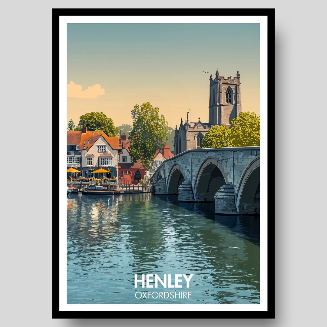 Henley Poster - Royal Henley Regatta - Oxfordshire - Oxford - Rowing ...