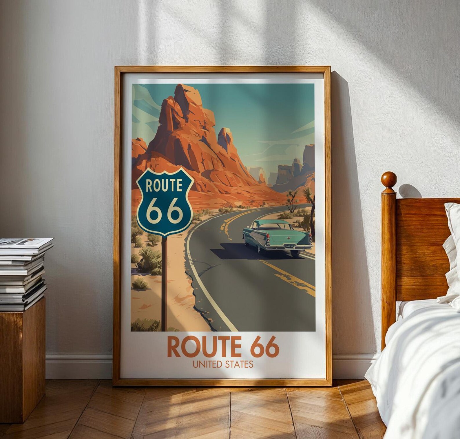 Route 66 Poster - Route 66 - Route 66 Print - Route 66 Wall Art - Route ...
