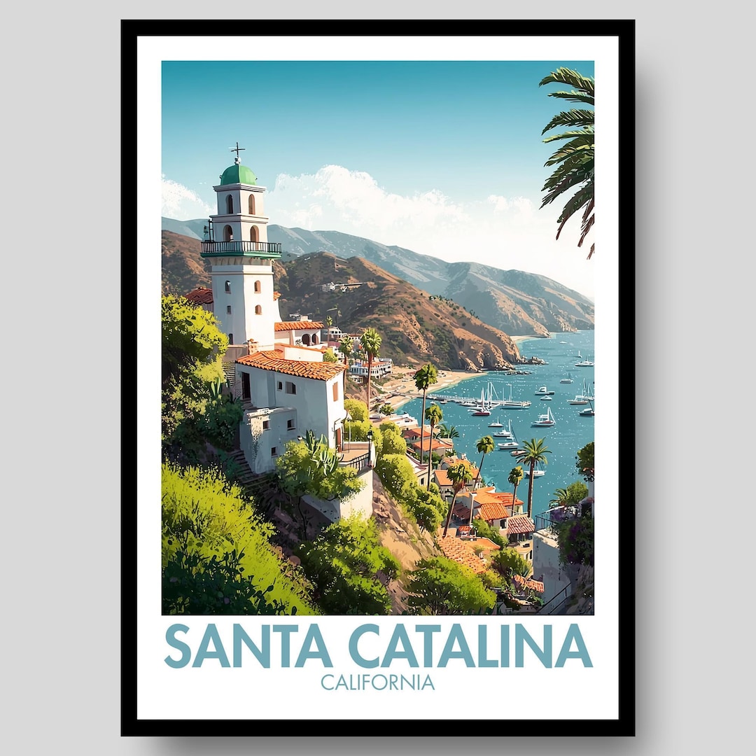 Santa Catalina Poster - California Poster - Santa Catalina Wall Art ...