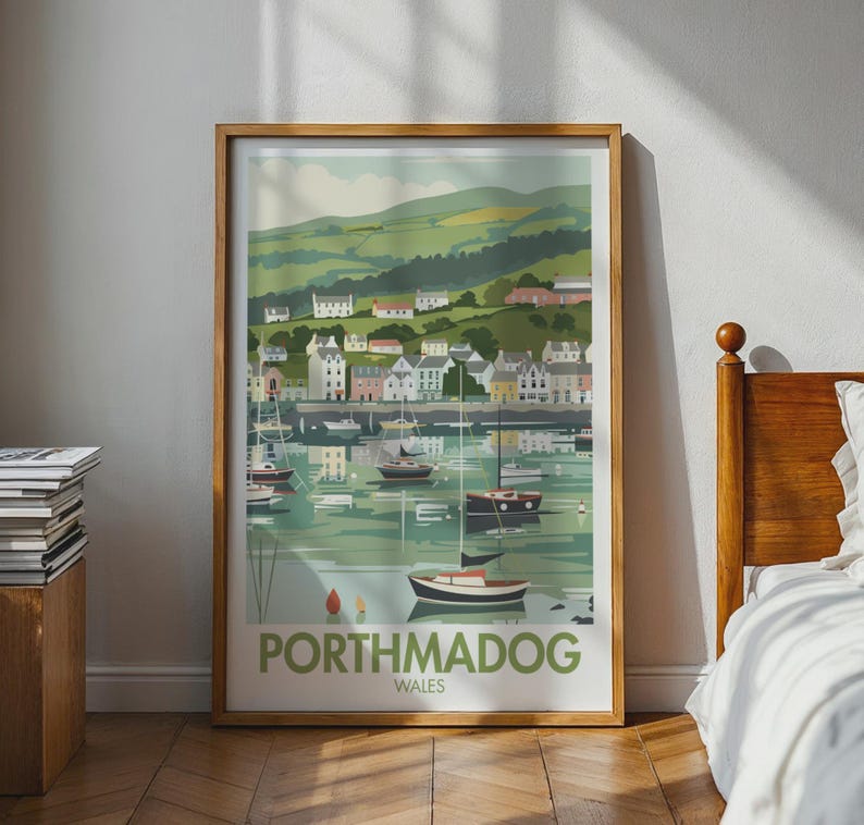 Porthmadog Wales Travel Poster Art Print - Etsy UK