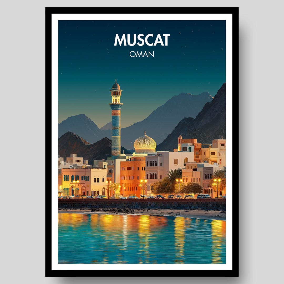 Muscat Poster - Oman Poster - Muscat Art - Muscat - Oman - Muscat Print ...
