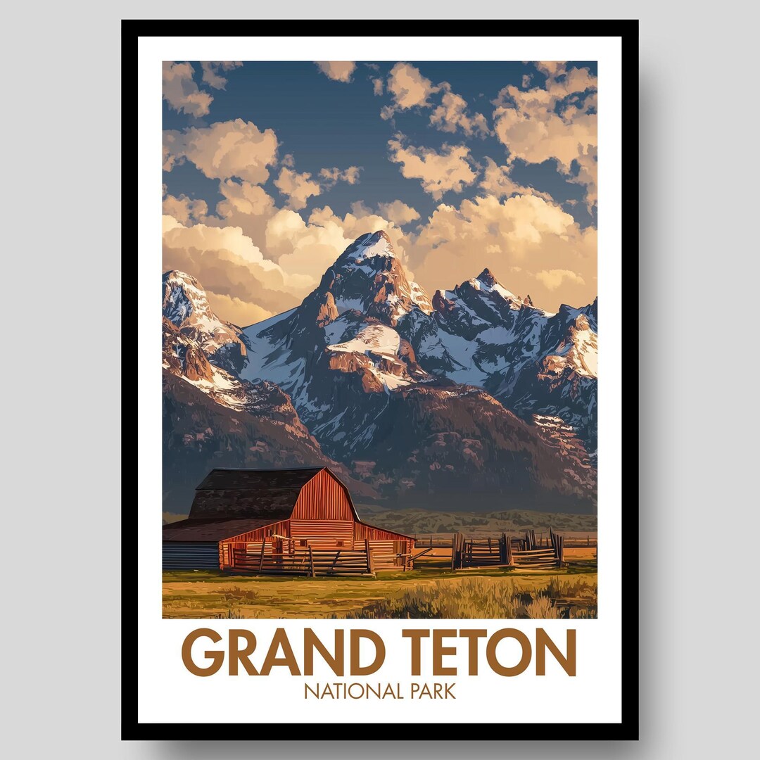 Grand Teton National Park Poster - Grand Teton National Park - Wyoming ...