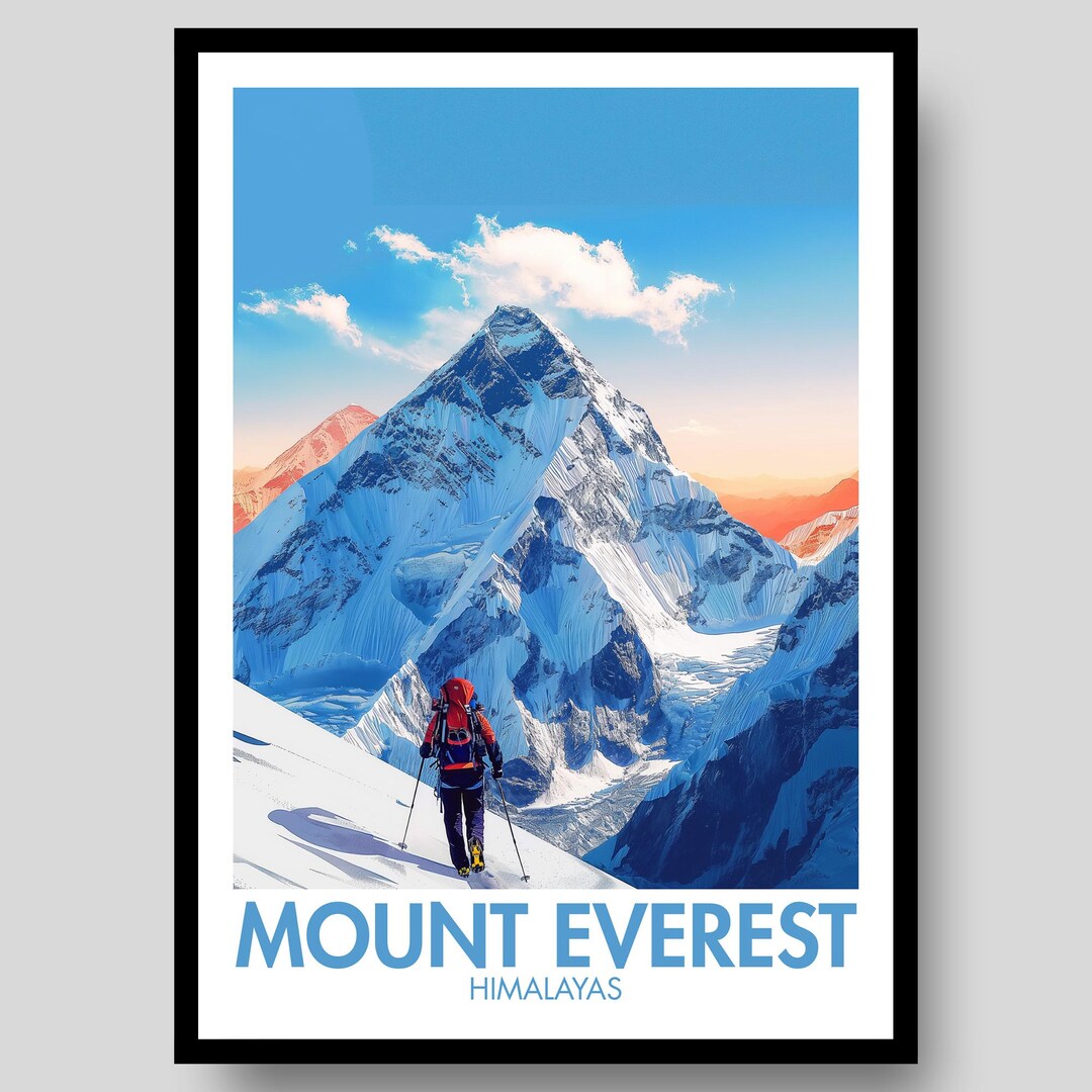 Mount Everest Poster - Mount Everest - Mount Everest Print - Mount ...