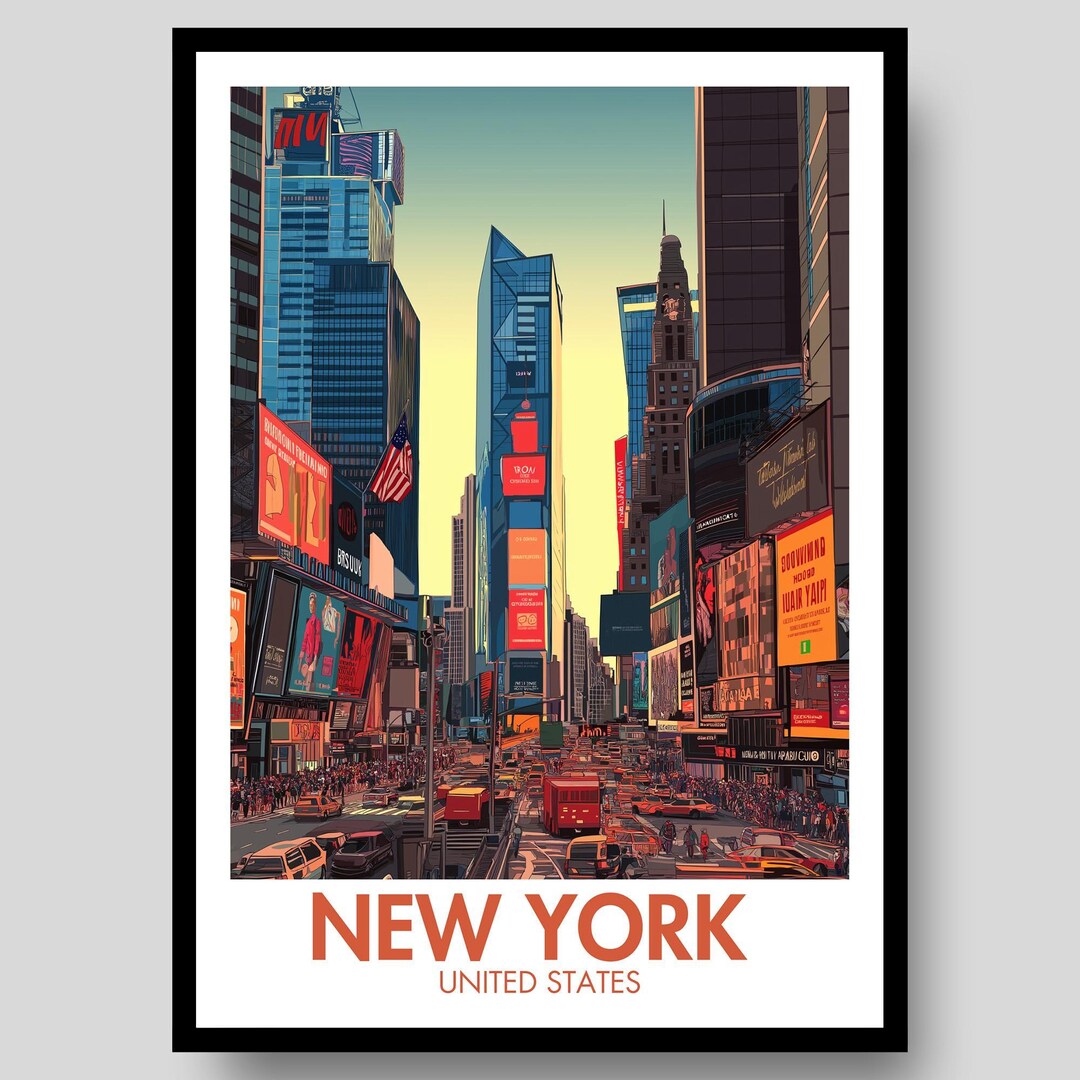 New York Poster - Times Square Poster - New York City - New York Print ...