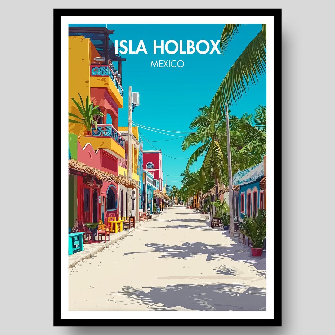 Isla Holbox Poster - Mexican Wall Art - Isla Holbox - Isla Holbox Wall ...