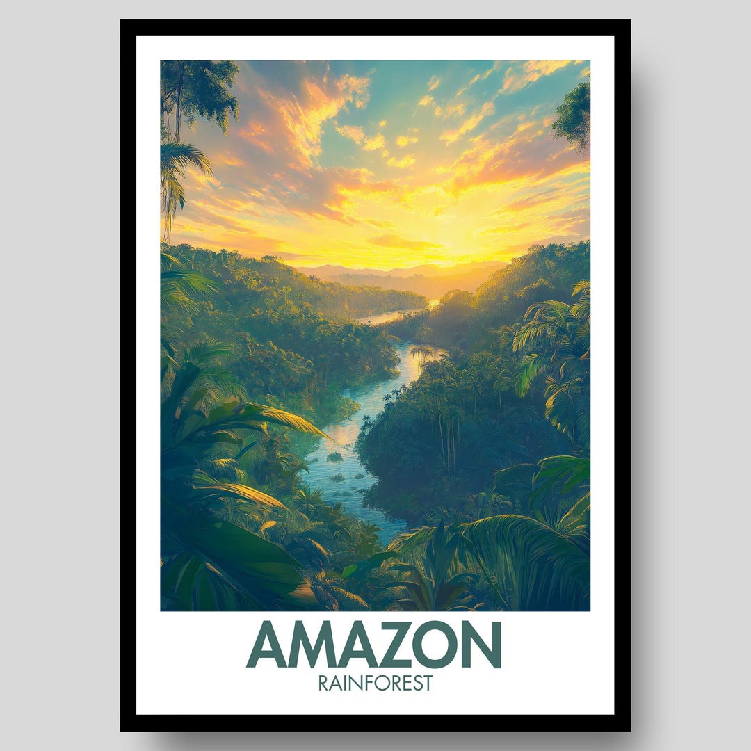 Póster de la Selva Amazónica - Arte mural de la Amazonía - Selva ...