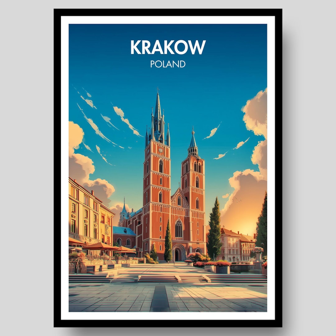 Krakow Poster - Polish Poster - Krakow Print - Krakow Wall Art ...