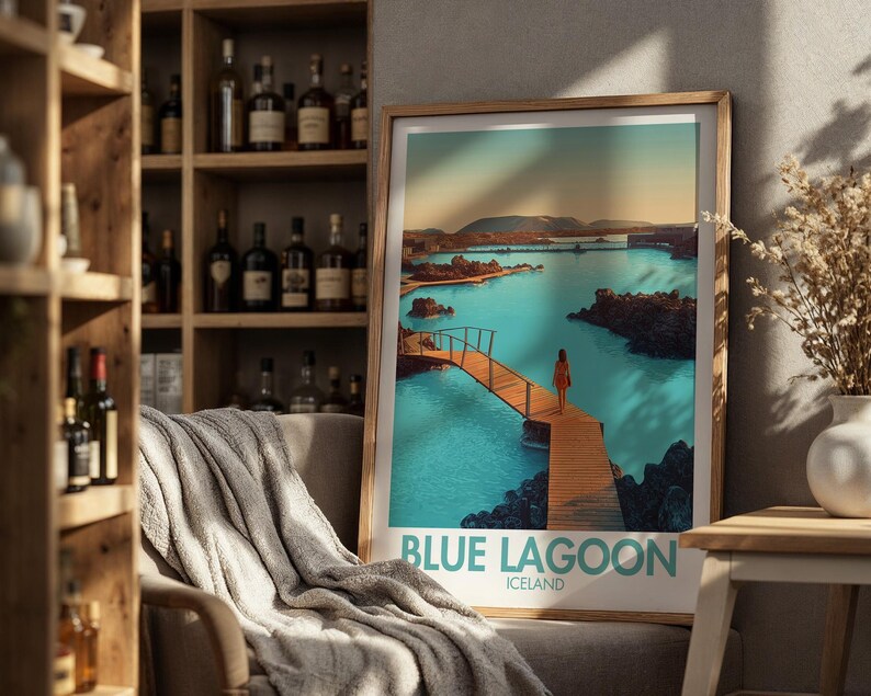 Blue Lagoon Iceland Art Print – Iceland Travel Poster - Etsy UK