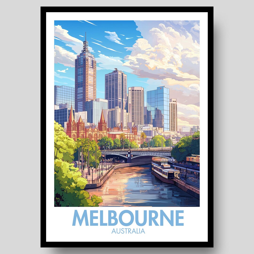Melbourne Poster - Australia Poster - Melbourne - Australia - Melbourne ...