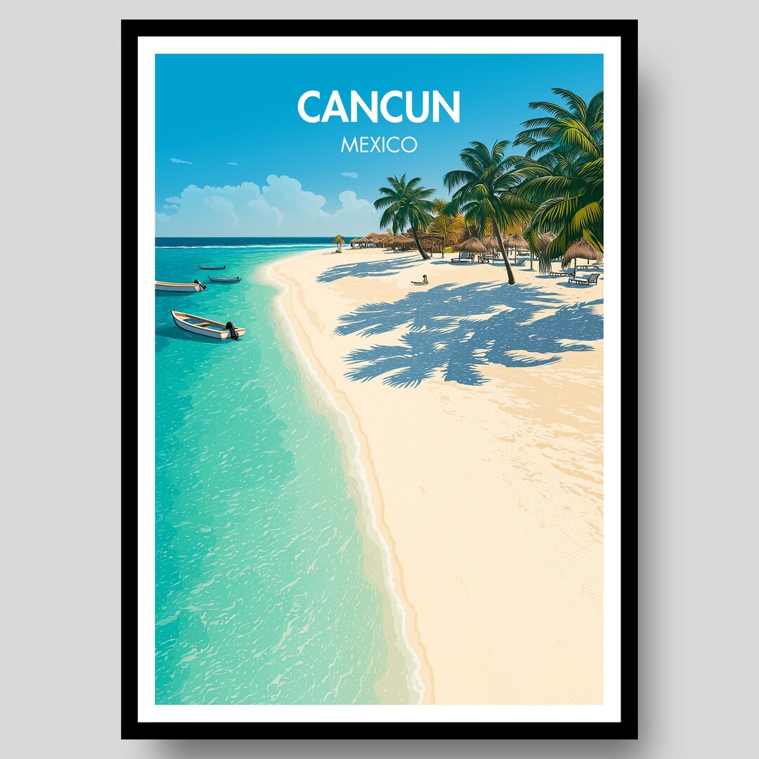 Cancun Poster - Mexico Poster - Cancun Wall Art - Mexican Wall Art ...