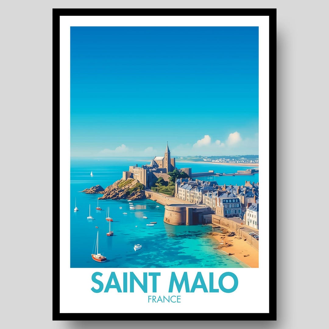 Saint Malo Poster - Saint Malo Wall Art - French Print - France Gifts ...