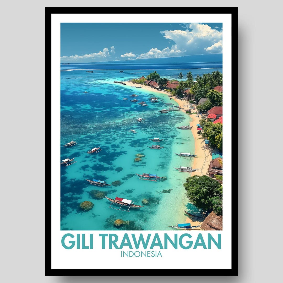 Gili Trawangan Poster - Indonesia Poster - Gili Trawangan - Gili ...