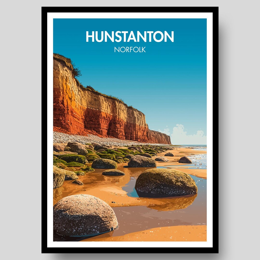 Hunstanton Poster - Norfolk - Hunstanton - Norfolk Poster - Norfolk ...