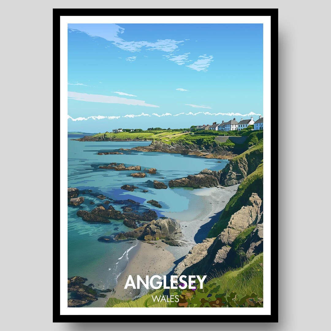 Anglesey Poster - Welsh Poster - Wales Poster - Anglesey - Wales Print ...