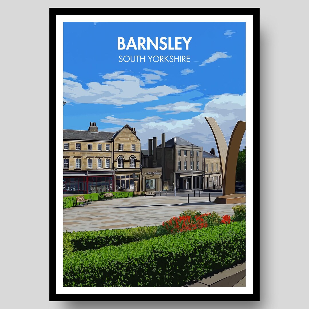 Barnsley Travel Poster – South Yorkshire, UK Wall Art - Etsy