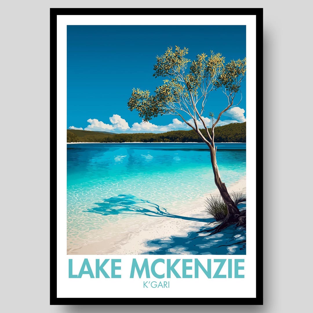 Lake Mckenzie Poster - K'gari Poster - Lake Mckenzie - Fraser Island ...