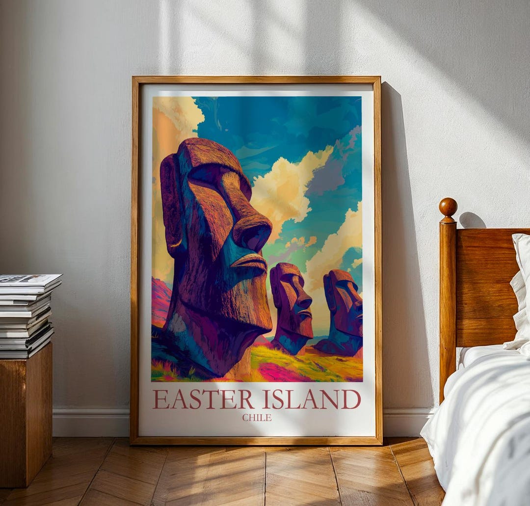 Easter Island Travel Poster - Easter Island Wall Art - Easter Island ...
