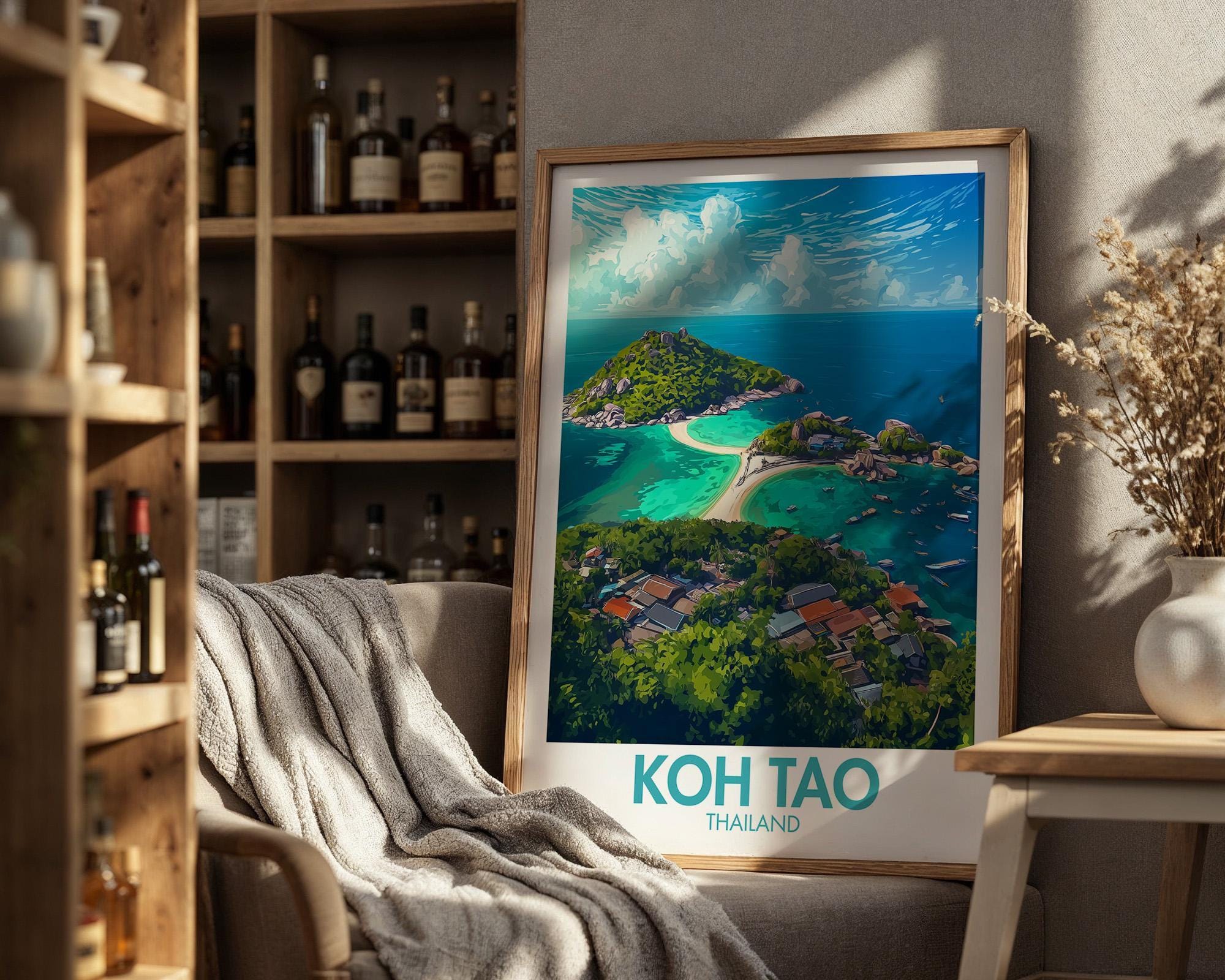 Koh Tao Poster - Thailand Travel Poster - Koh Tao - Thailand Poster ...