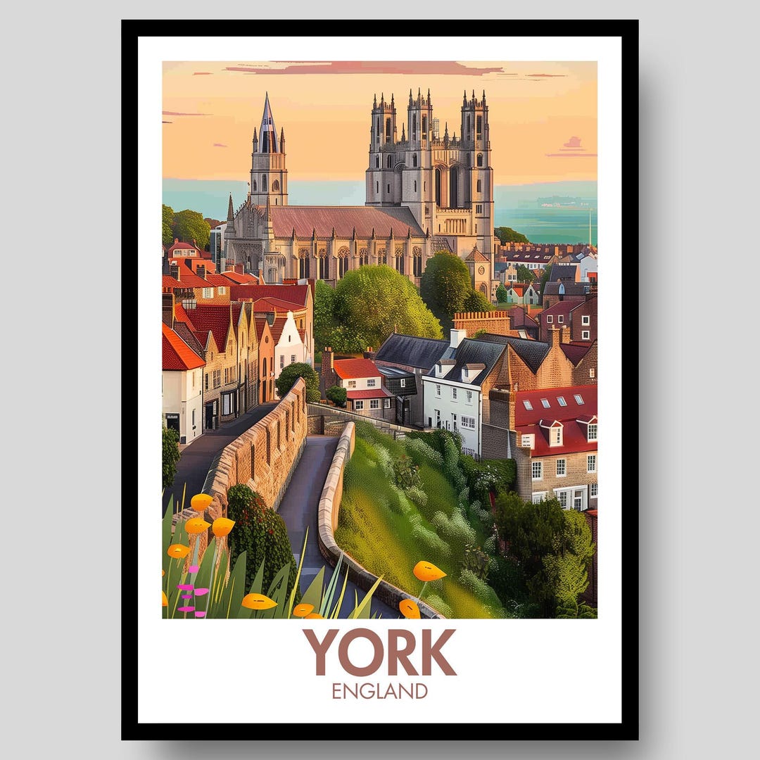 York Poster - North Yorkshire - York - City Poster - York Print - York ...