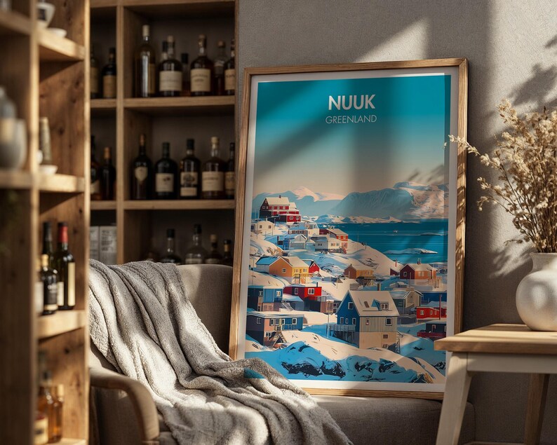 Nuuk Poster - Greenland Poster - Nuuk Wall Art - Nuuk Print - Greenland ...
