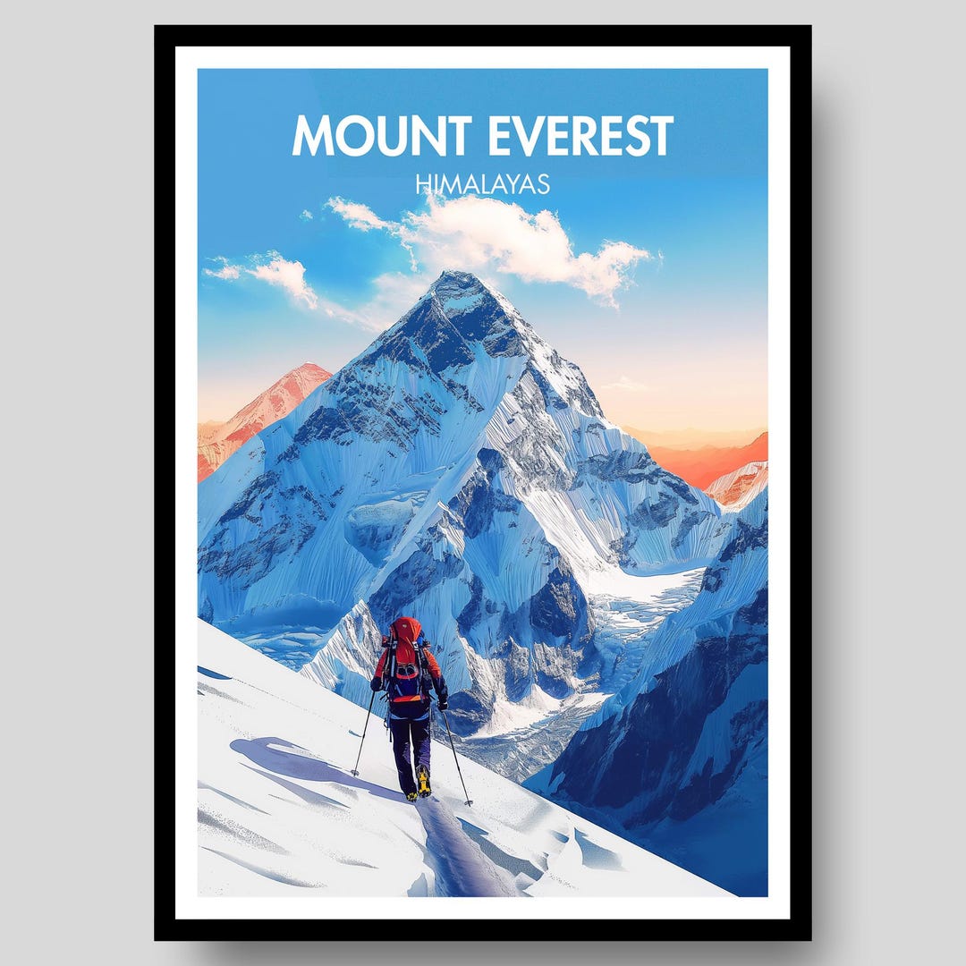 Mount Everest Poster - Mount Everest - Mount Everest Print - Mount ...