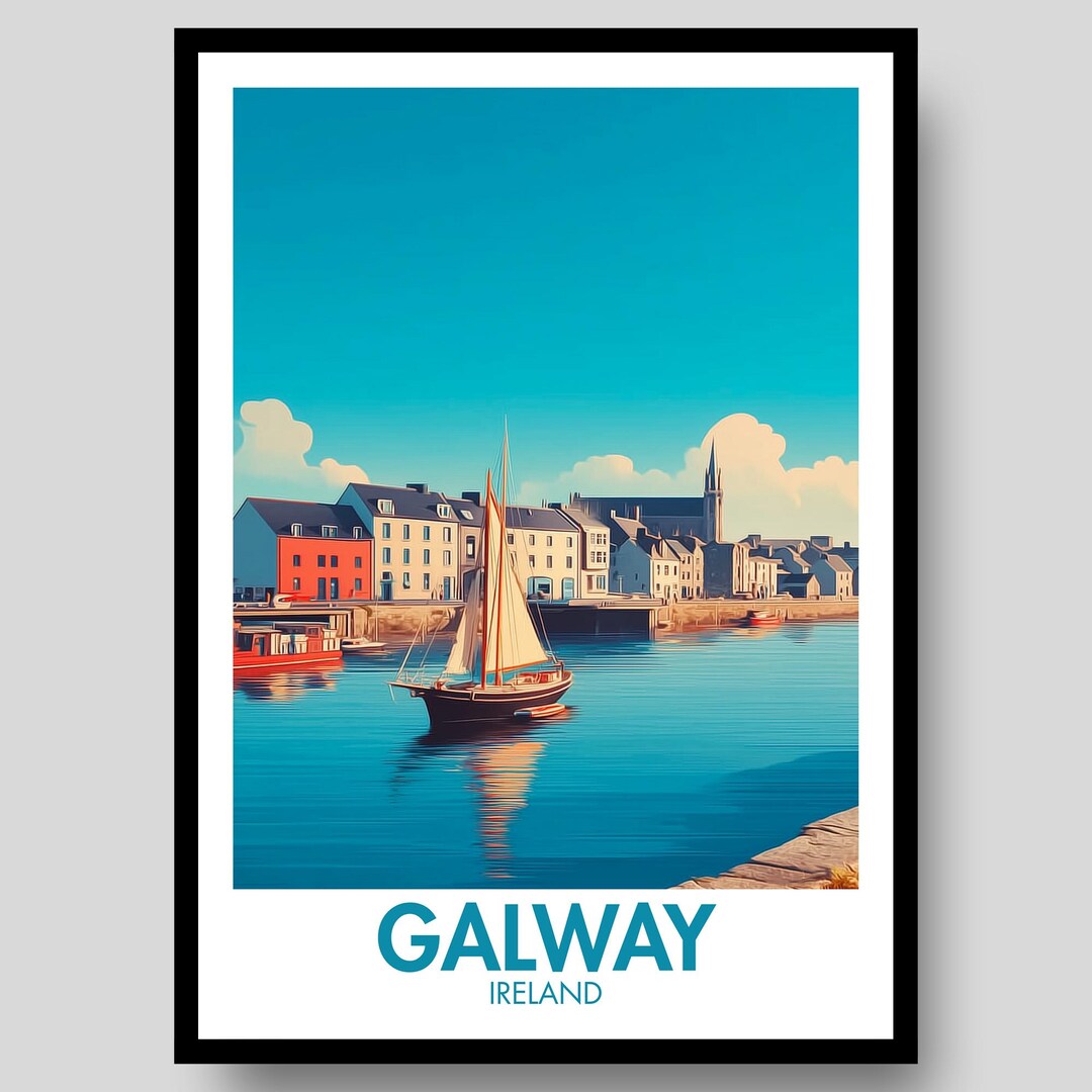 Galway Poster - Irish Poster - Galway Print - Galway Wall Art - Ireland ...