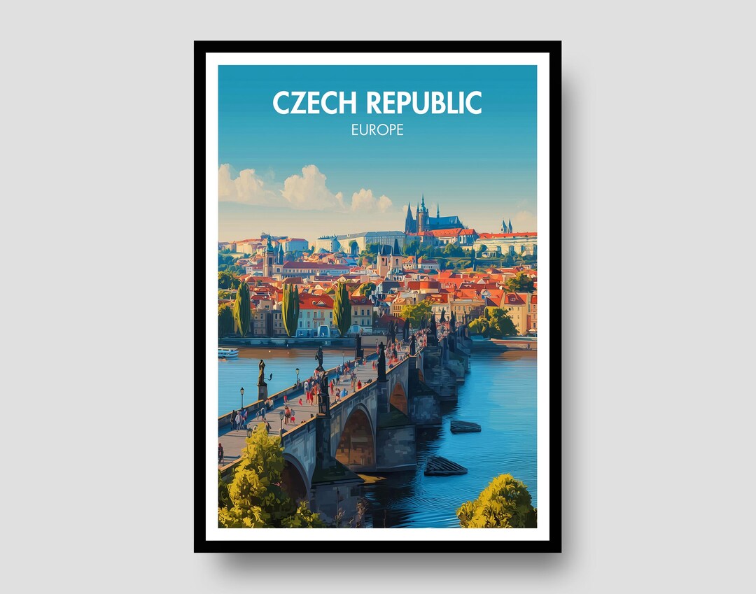 Czech Republic Poster – Prague Travel Art - Etsy Australia