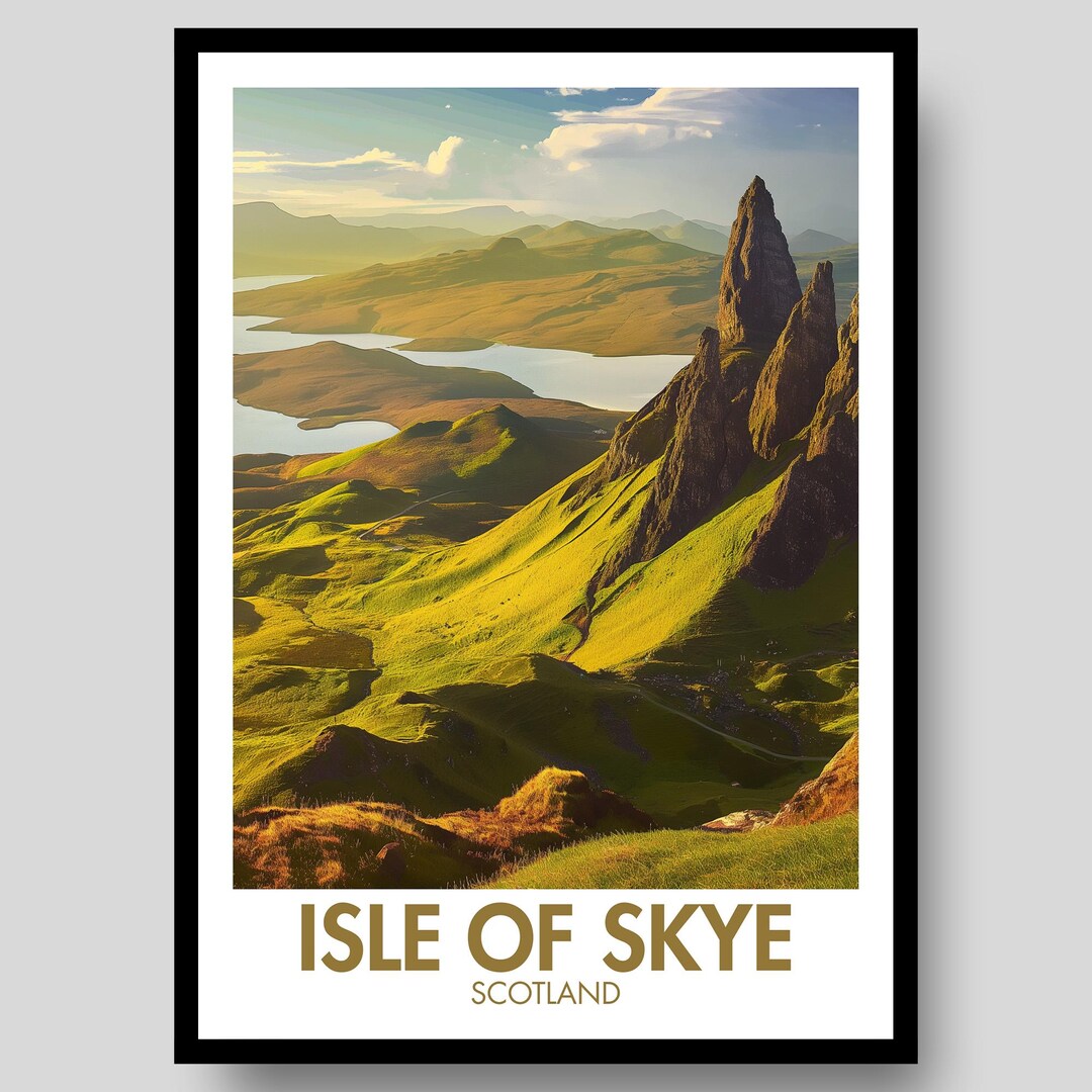 Isle of Skye Poster - Scottish Wall Art - Scotland Poster - Isle of ...